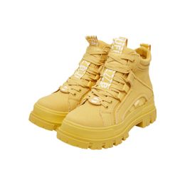 Buffalo Damen Stiefel "Buffalo ASPHA NC MID", Gr. 40gelb, Baumwolle, unifarben, Schuhe