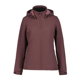 Icepeak Damen Softshelljacke "Icepeak BRENHAM"wine, Gr. 44, Softshell, Obermaterial: 95% Polyester, 5% Elasthan, Jacken, Winddicht & Wasserabweisend