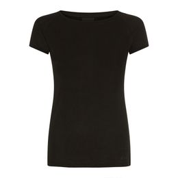 BOSS Orange Damen T-Shirt "Espia Premium Damenmode"schwarz 001, Gr. M, unifarben, Single Jersey, Obermaterial: 94% Baumwolle, 6% Viskose, Shirts, mit