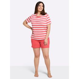 Comtessa sheego Gro&szlig;e Gr&ouml;&szlig;en Shorty, koralle-ecru-gestreift, Gr&ouml;&szlig;e 52/54 - Damen