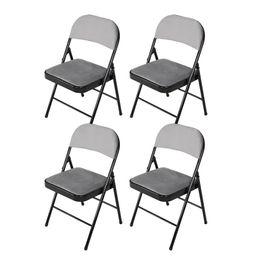 HTI-Living Klappstuhl Wedigo Velvet Grau 4er-Set
