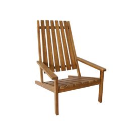 HC Garten & Freizeit Liegestuhl Adirondack aus Akazie inkl. Kissenauflage