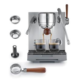 CASO GERMANY Caso EspressoGourmet Advanced Siebtr&auml;ger-Espressomaschine (19 bar Ulka-Pumpe, PID-Temperatursteuerung, 3000 Watt, Edelstahl-Dampflanze, automatische Vorbr&uuml;hfunktion, 2 l Wassertank, LED-Anzeige)