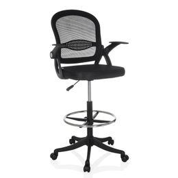 hjh OFFICE Counterstuhl Naluro Work Stoff / Netzstoff mit abklappbaren Armlehnen