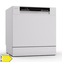 Klarstein Amazonia Eco 8 Geschirrsp&uuml;lmaschine Wei&szlig;/Silber-Metallic