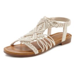 Lascana T-Bar Sandals female size 39 Egg shell