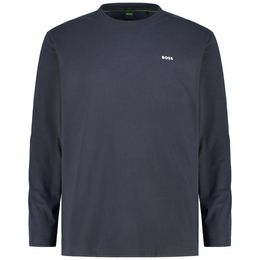 Herren Gro&szlig;e Gr&ouml;&szlig;en | BOSS Longsleeve mit Elasthan Farbe dunkelblau Gr&ouml;&szlig;e: 5XL
