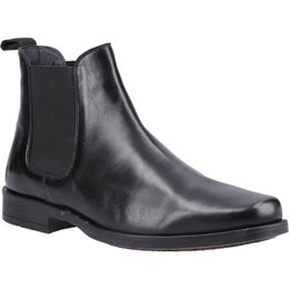 Hush Puppies Brennan Leder Herren Schwarz Stiefel
