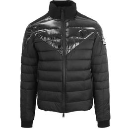 Plein Sport Unifarbene Steppjacke Schwarz
