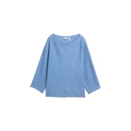 Tom Tailor Damen Loose Fit Strickpullover, blau, Meliert, Gr. XS
