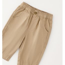MINIBANDA M&auml;dchen Outdoorhose "BABY BOY TROUSERS"beige, Gr. 74, 98% Baumwolle, 2% Elasthan, Hosen