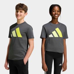 M&auml;dchen T-Shirt "ESSENTIALS KIDS"grau six, orbit grau, frozen lemon, solar lemon, Gr. 164, adidas Sportswear, Obermaterial: 100% Baumwolle, Shirts,