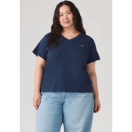 LEVI'S&reg; PLUS LEVI'S PLUS Damen V-Shirt "V NECK TEE"navy blazer, Gr. 4XL, Jersey, Obermaterial: 100% Baumwolle, Shirts, Figurumspielende Passform