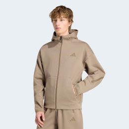 Herren Kapuzensweatshirt "ADIDAS Z.N.E. FULL ZIP"khaki six, Gr. L, adidas Sportswear, Obermaterial: 57% Polyester, 43% Baumwolle, Sweatshirts