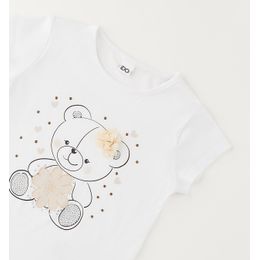 IDO M&auml;dchen T-Shirt "BABY GIRL SUMMER T-SHIRT"beige, Gr. 86, 95% Baumwolle, 5% Elasthan, Shirts