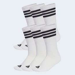 Damen Sportsocken "3-STREIFEN ESSENTIALS CUSHIONED CREW 6ER-PACK", adidas Performance, Gr. Swei&szlig;, schwarz, schwarz, Obermaterial: 59% Baumwolle, 37%