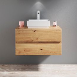 Burgbad Cube Schrank mit Konsolenplatte, 2 Ausz&uuml;ge, WWXX080F5311#Ausschnitt3948200H,