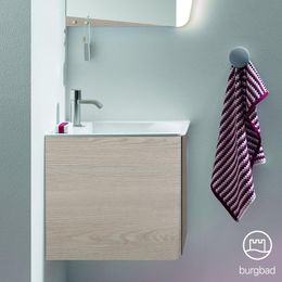 Burgbad Badu Schrank mit G&auml;stebecken, 1 T&uuml;r, SFUM052RF3696C0037G0198,
