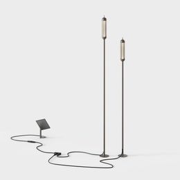 Ip44.de reed Solar Stehleuchten-Set mit Erdspie&szlig;, LED, 93820-CB,