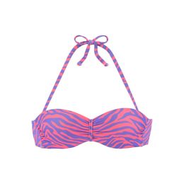 Venice Beach B&uuml;gel-Bandeau-Bikini-Top, Lila, Gr. 36B, Damen, Bandeau-Bikinis, Material: Polyamid, Elasthan