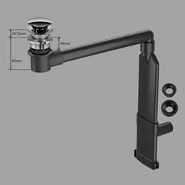 preotec Raumsparm&ouml;belsiphon f&uuml;r Waschtisch und Konsolenplatte bis 4 cm,, PR2000+PR2001+PR2100CR#NEW,