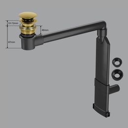 preotec Raumsparm&ouml;belsiphon f&uuml;r Waschtisch und Konsolenplatte bis 4 cm,, PR2000+PR2001+PR2100GB#NEW,