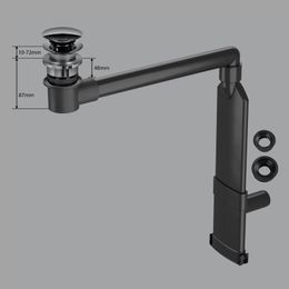 preotec Raumsparm&ouml;belsiphon f&uuml;r Waschtisch und Konsolenplatte bis 4 cm,, PR2000+PR2001+PR2100BG#NEW,