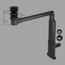 preotec Raumsparm&ouml;belsiphon f&uuml;r Waschtisch und Konsolenplatte bis 4 cm,, PR2000+PR2001+PR2100BM#NEW,