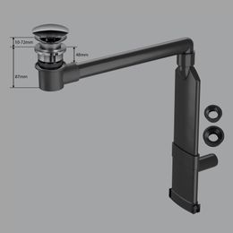 preotec Raumsparm&ouml;belsiphon f&uuml;r Waschtisch und Konsolenplatte bis 4 cm,, PR2000+PR2001+PR2300BG#NEW,