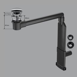 preotec Raumsparm&ouml;belsiphon f&uuml;r Waschtisch und Konsolenplatte bis 4 cm,, PR2000+PR2001+PR2300CR#NEW,