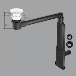 preotec Raumsparm&ouml;belsiphon f&uuml;r Waschtisch und Konsolenplatte bis 4 cm,, PR2000+PR2001+PR2300CWG#NEW,