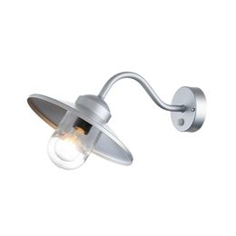 Elstead Lighting Klampenborg Wandleuchte, E27, KLAMPENBORG-PIR-SIL,