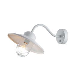 Elstead Lighting Klampenborg Wandleuchte, E27, KLAMPENBORG-PIR-WHT,