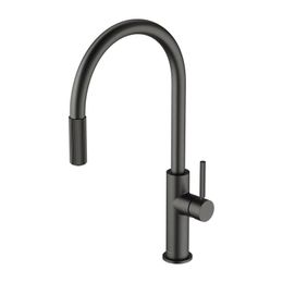 Omnires SWITCH K&uuml;chenarmatur mit Filtersystem, ausziehbar, schwenkbar, SW9059-FD1GR,