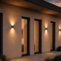 GEA LUCE GES Wandleuchte 2-flammig quadratisch, LED, GES864C,