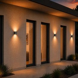 GEA LUCE GES Wandleuchte 2-flammig quadratisch, LED, GES1021,