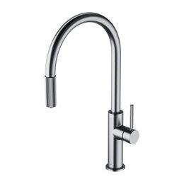 Omnires SWITCH K&uuml;chenarmatur mit Filtersystem, ausziehbar, schwenkbar, SW9059-FD1NI,