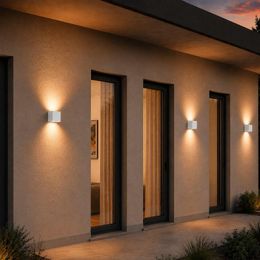 GEA LUCE GES Wandleuchte 2-flammig quadratisch, LED, GES1023,