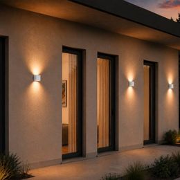 GEA LUCE GES Wandleuchte 2-flammig quadratisch, LED, GES1020,