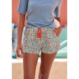 Lascana Damen Pyjamashorts, Natur, Gr. 40/42, Pyjamas, Material: Polyester