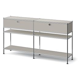 Tchibo - Metall-Konsole &raquo;Cn3 Slim Line&laquo; mit 2 Schubladen - 152x30,5x82cm - hellgrau -