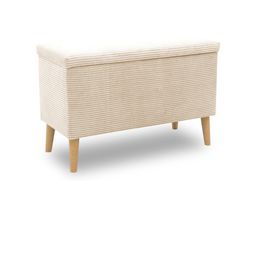 Domo Hocker &raquo;Kopenhagen&laquo; mit Staufach - 91x41x58cm - creme -