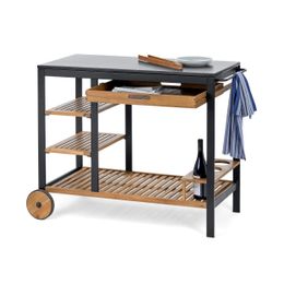 Tchibo - Grillwagen mit Polyzement-Arbeitsfl&auml;che - 100x50x84cm - schwarz -