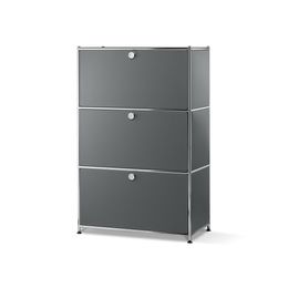 Tchibo - Regal Metall &raquo;Cn3&laquo; mit 3 Klappenf&auml;chern - 77x40x120,5cm - chrom -