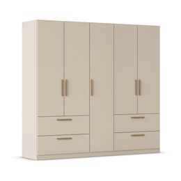 Rauch Dreht&uuml;renschrank "Skandi" 5-t&uuml;rig mit vier Schubladen - 226x54x210cm - beige -