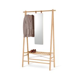 Tchibo - Garderobe mit Spiegel - 113x45,5x181cm - naturfarben -