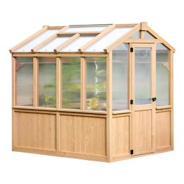 Tchibo - Gew&auml;chshaus aus Zedernholz - 204x238x236cm - braun -