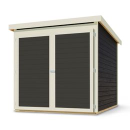 Karibu Fahrradgarage f&uuml;r 3 R&auml;der - 162,5x216,5x167cm - wei&szlig; -