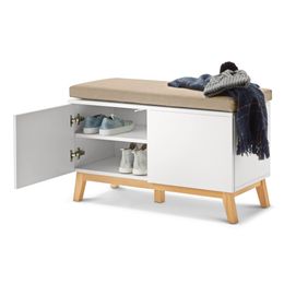 Tchibo - Sitzbank mit Stauraumf&auml;chern - 84x38x52cm - beige -