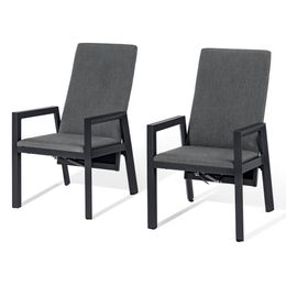 Tchibo - 2 Hochlehner mit Creacryl -Allwetterstoff - 60x70x106cm - schwarz -